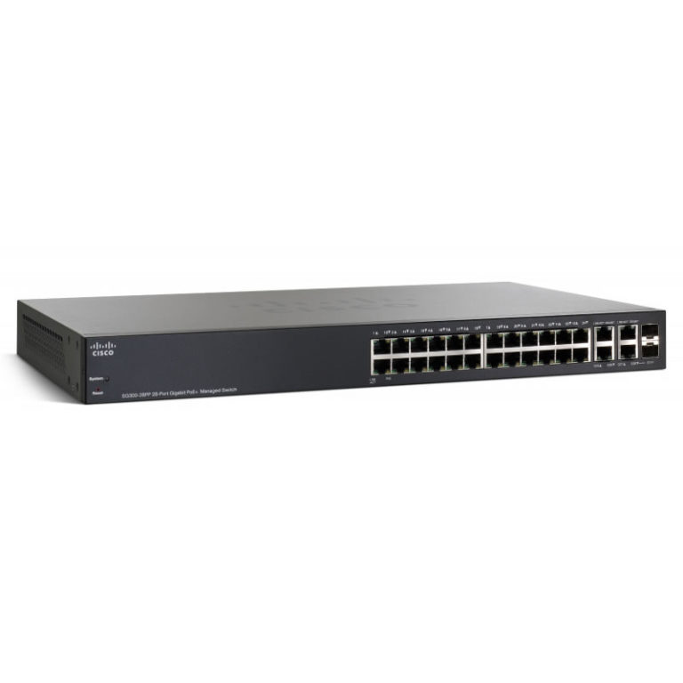 Cisco SG350-28P 24-Port 10/100/1000 Gigabit PoE Managed Switch ...